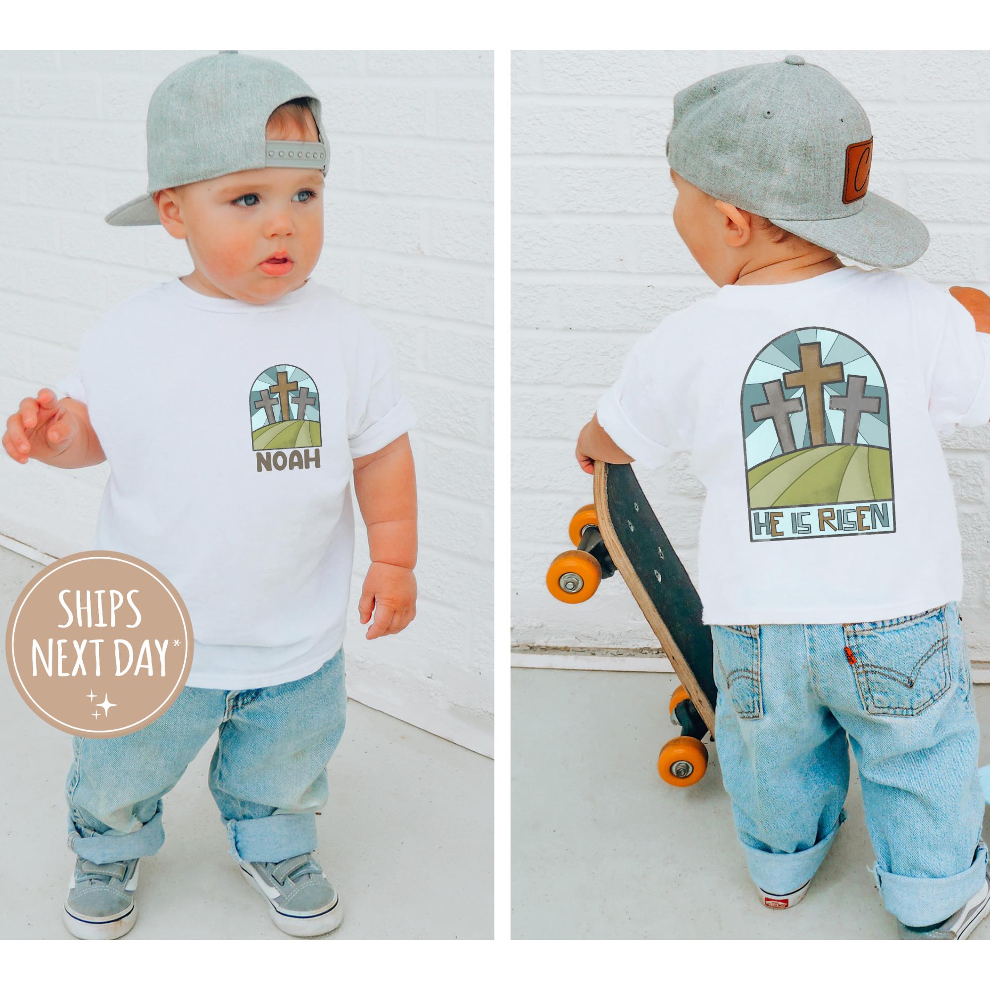Personalized Christian Shirt, He is Risen Kids Shirt, Christian Kid's ...