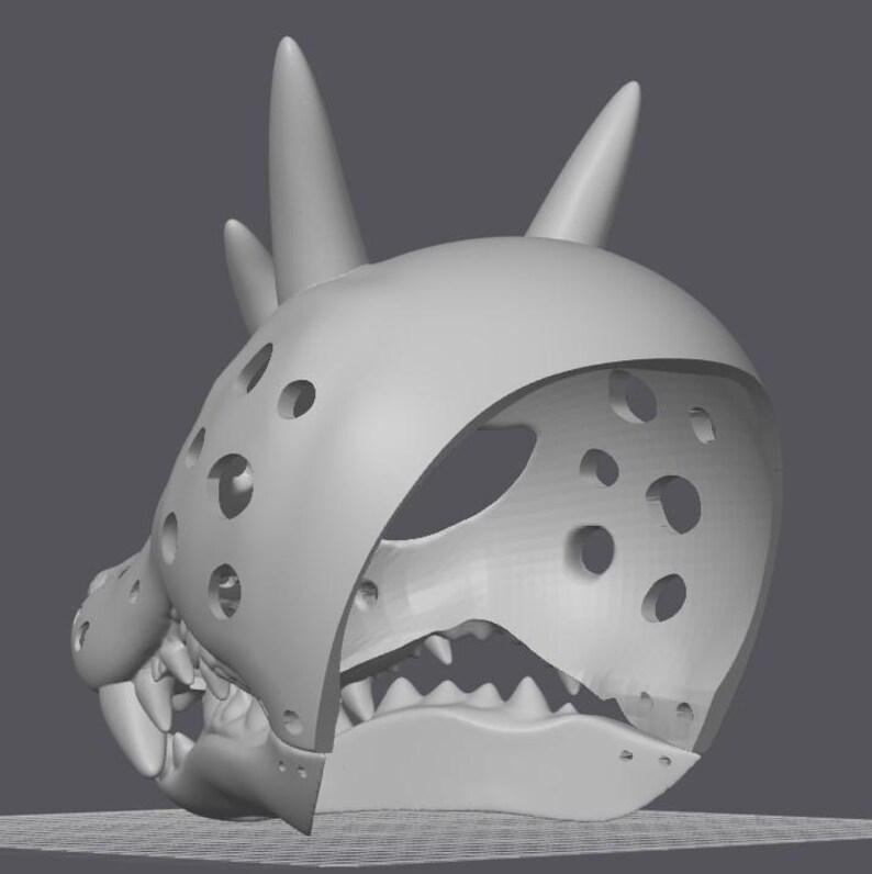 STL File Dragon Wolf Furry Head Base Bamboo Lab Print Ready - Etsy