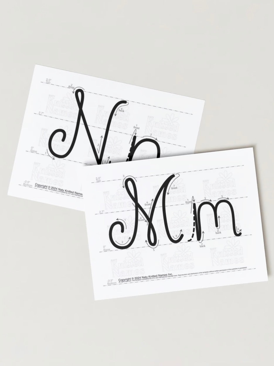 Plantilla de letras del alfabeto Arte de alambre tejido/Tricotin ...