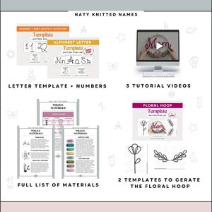 Knitted Wire Art Course - Letter Templates + 3 Tutorial Videos ...