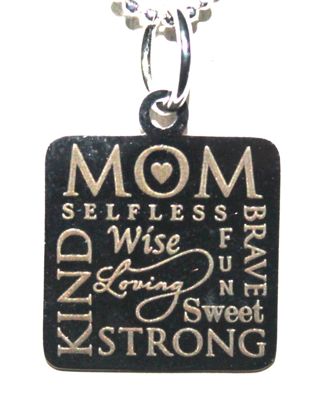Necklace ... Mom Subway Art Style on a Delicate Ball Chain ... N02 - Etsy