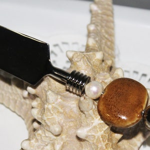 Cheese / Butter Knife/spreader Boutique Style Beaded With an XL Tan ...