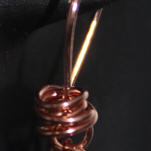 Copper Drop Earrings on Hand Made Wrapped Ear Wires for Pierced Ears - Etsy