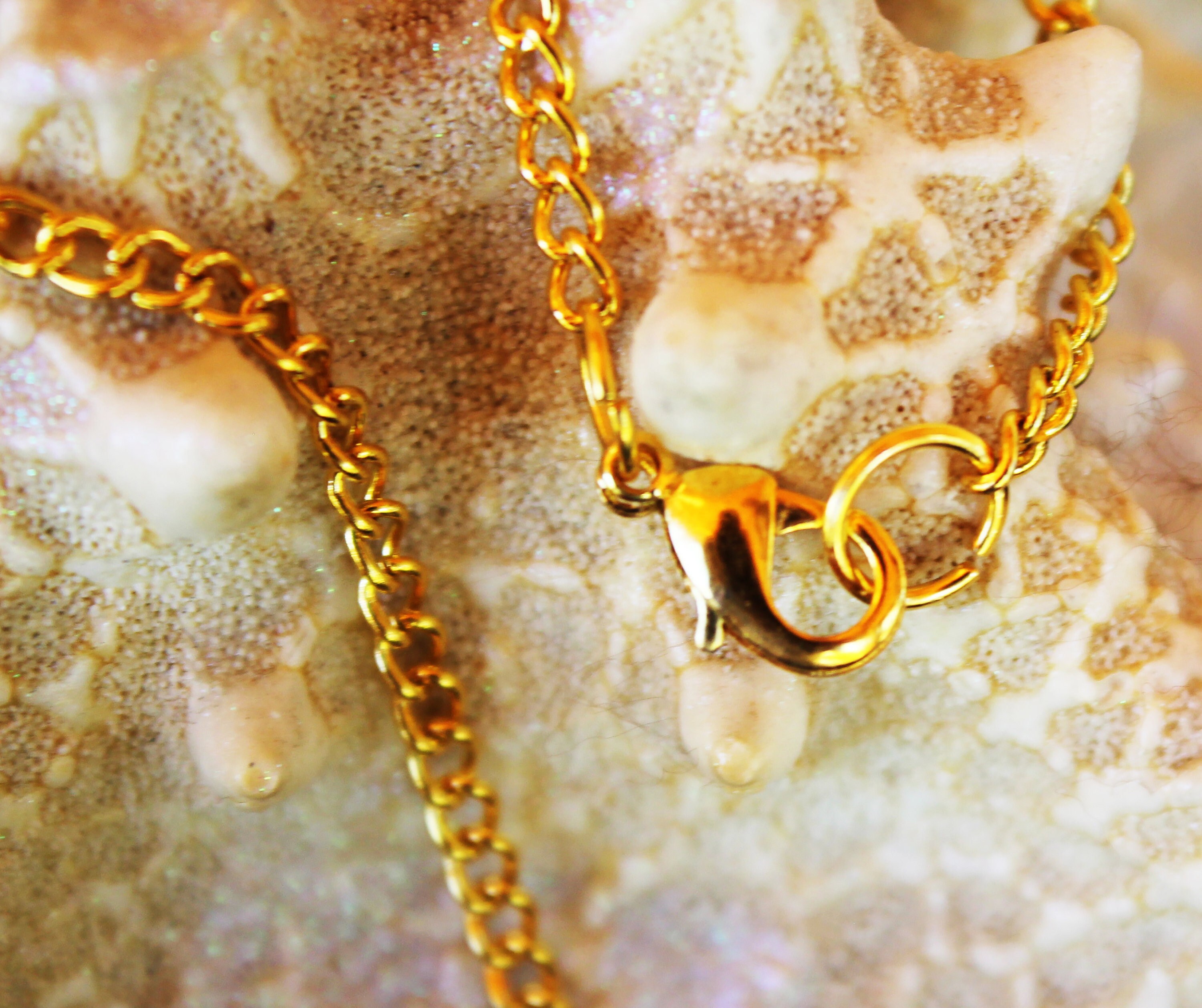 CZ Lock and Key on a Textured Gold Paperclip Chain Pendant - 20" in ...