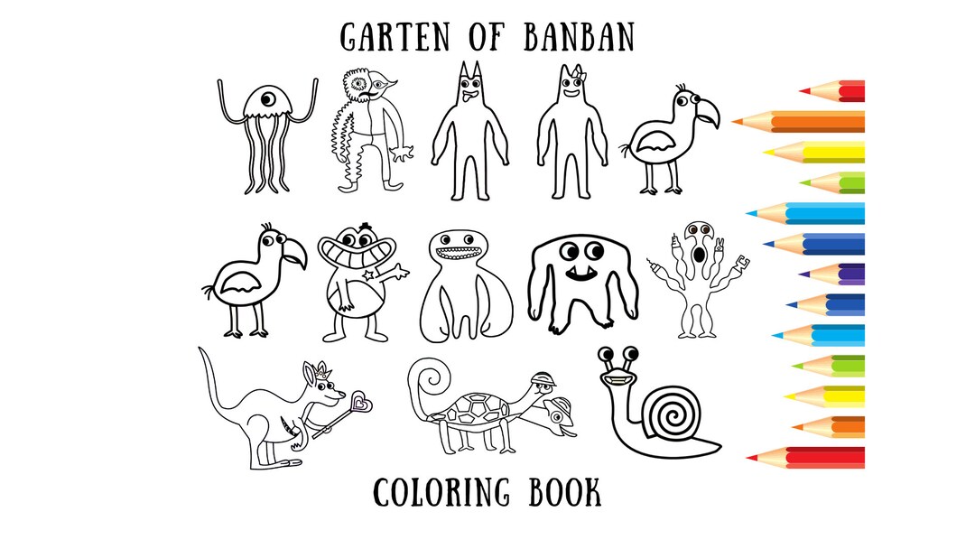 Coloring Pages Garten of Banban Coloring Book Jumbo Josh Opila Bird ...
