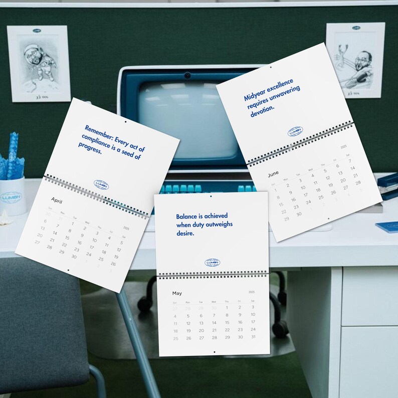 Severance Inspired Calendar 2025 Dark Humor Corporate Quotes Lumon ...