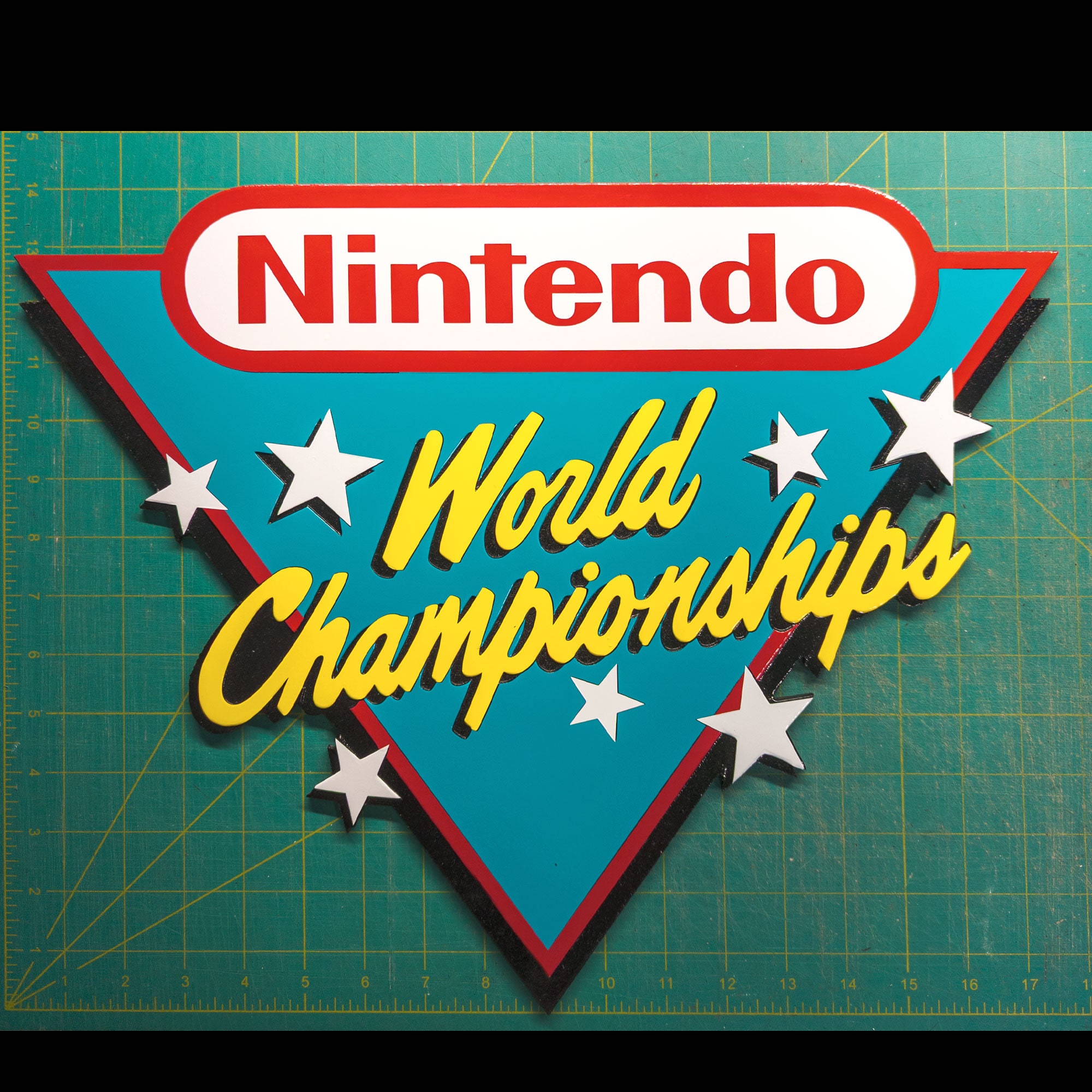 Large Engraved nintendo World Championships Sign Wall Art Video Game ...