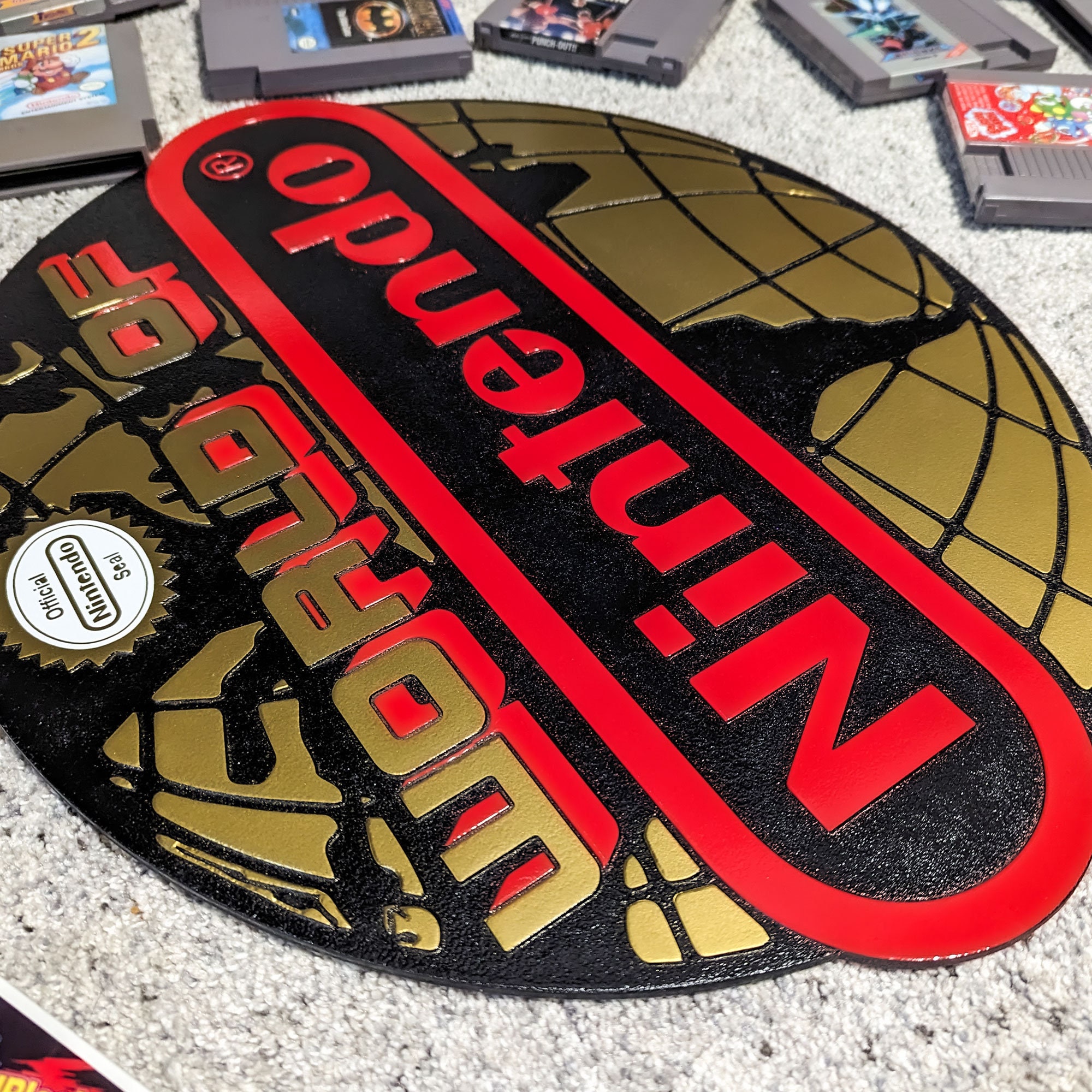 Large Engraved world of Nintendo Sign Wall Art Video Game Decor - Etsy