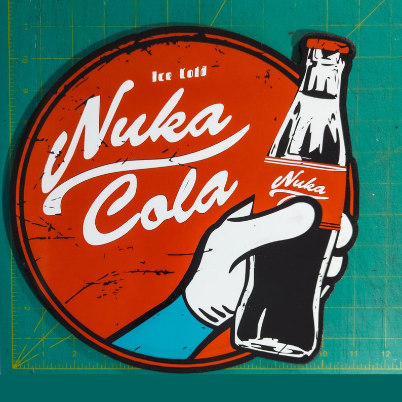 Large Wooden Nuka Cola Logo Video Game Wall Art Collectable - Etsy