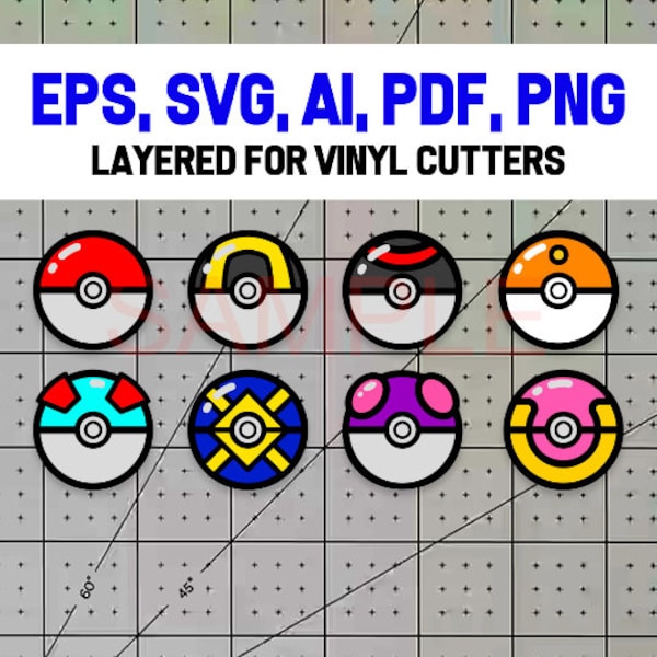 Pokeball Svg - Etsy