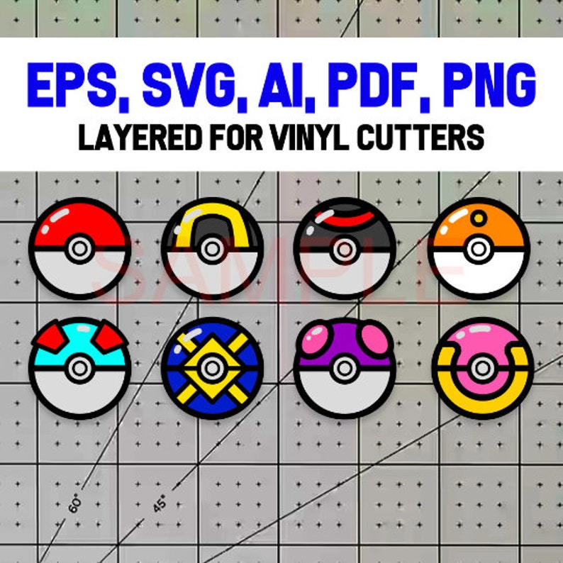 Pokémon Poké Ball SVG Bundle – Cricut & Silhouette Vector Designs ...