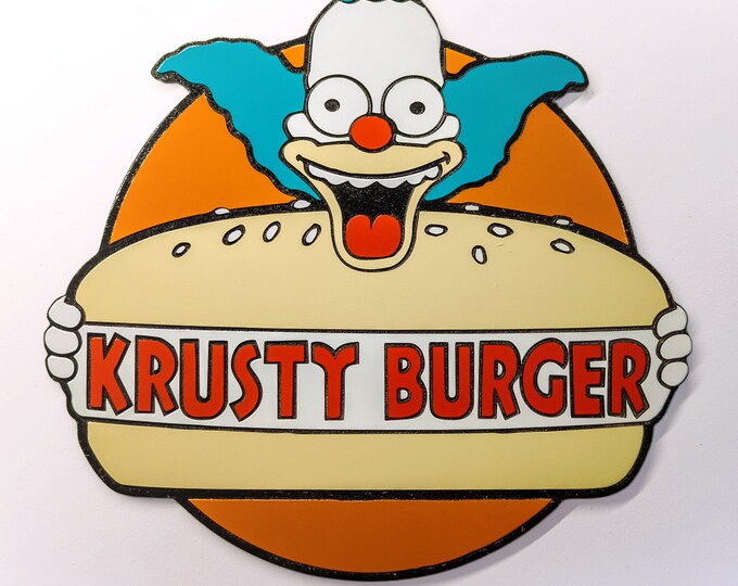 Krusty Burger Sign Digital Download 11x14 JPEG, Krusty Burger Logo, the ...