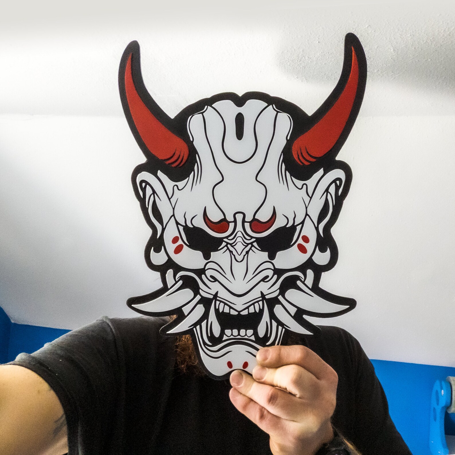Oni Devil Engraved Sign – Japanese Folklore Wall Art - Etsy