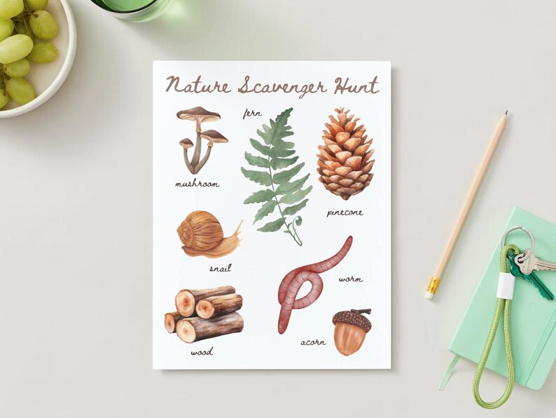 Toddler Scavenger Hunt Cards (set of 3) | Indoor, Outdoor, & Nature ...