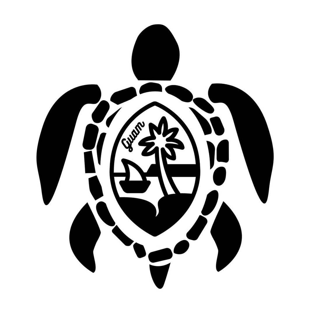 Guam Seal Sticker - Turtle - Etsy