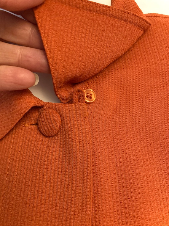 80s Alexon British Heritage brand orange blouse shirt… - Gem