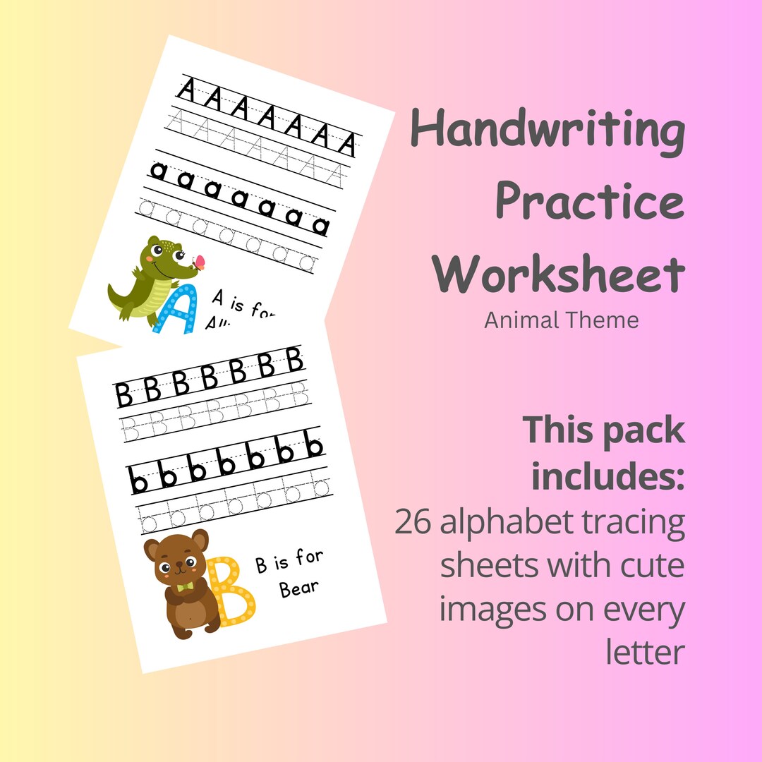 Printable Trace the Alphabet Worksheets. ABC Handwriting Practice With ...