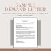 Sample Demand Letter Template - Printable Word Document. Instant ...