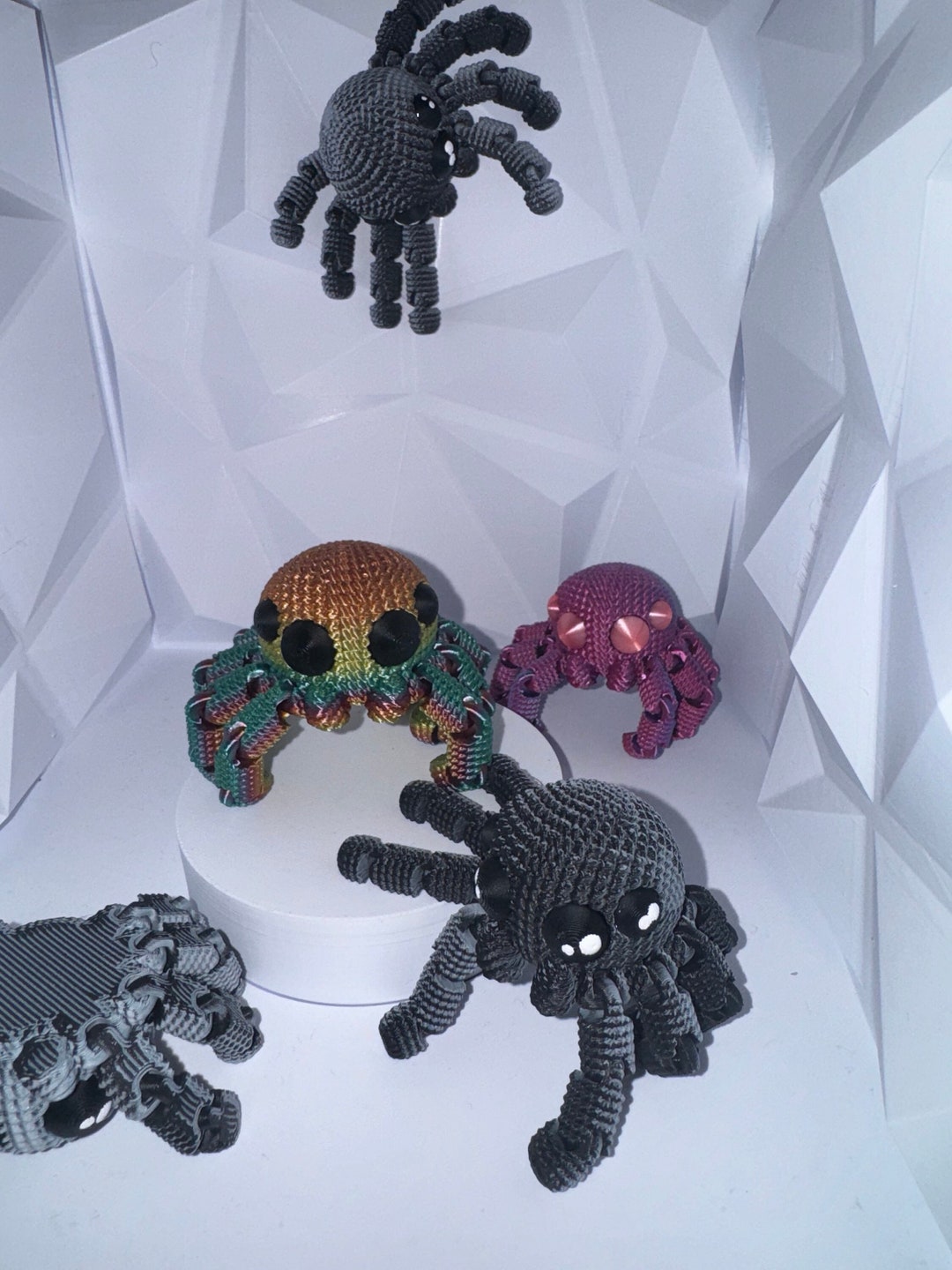 3D Printed crotched Articulated Spiders - Etsy