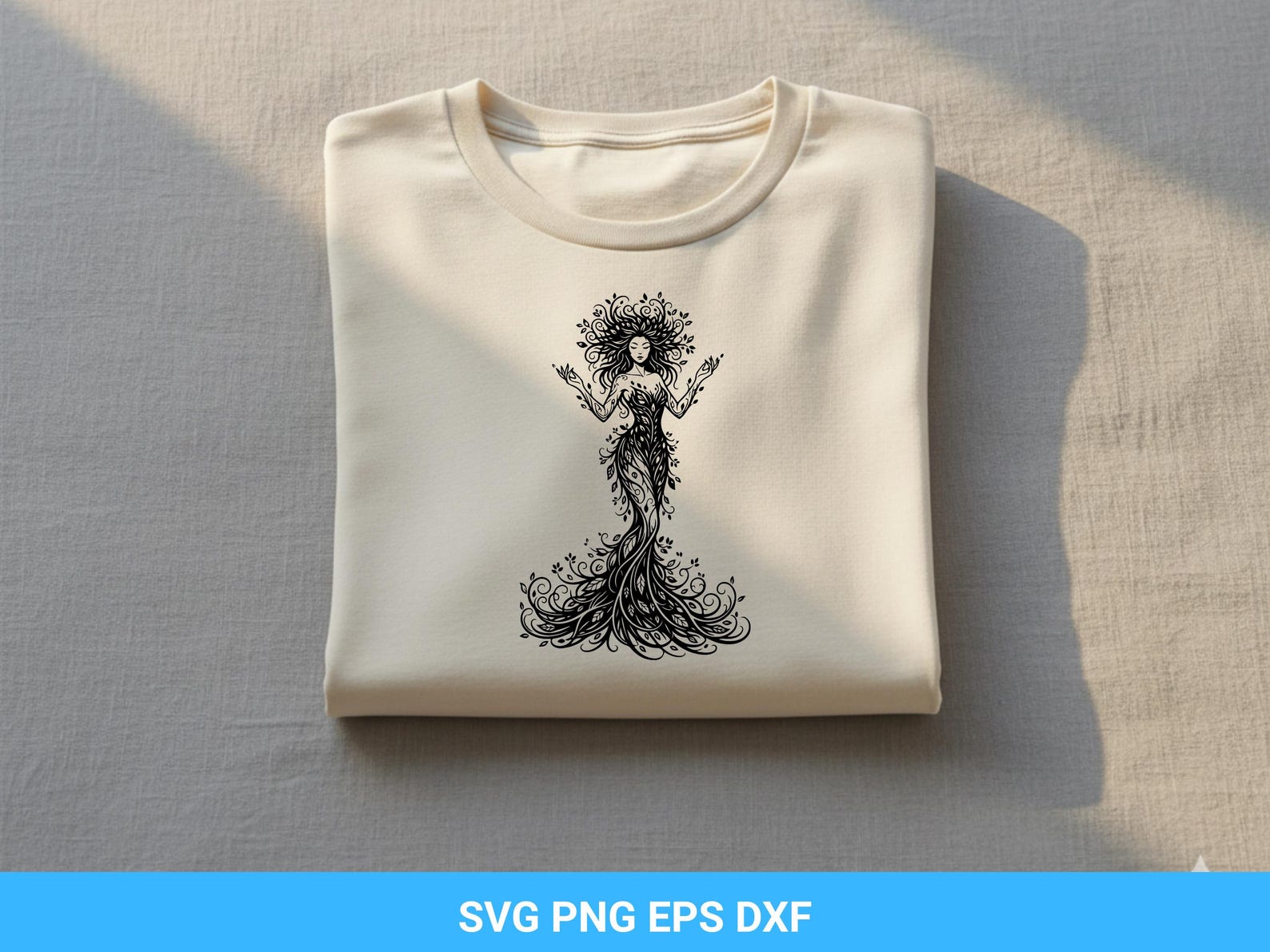 Ethereal Dryad SVG: Forest Spirit, Nymph Tattoo Design (digital ...