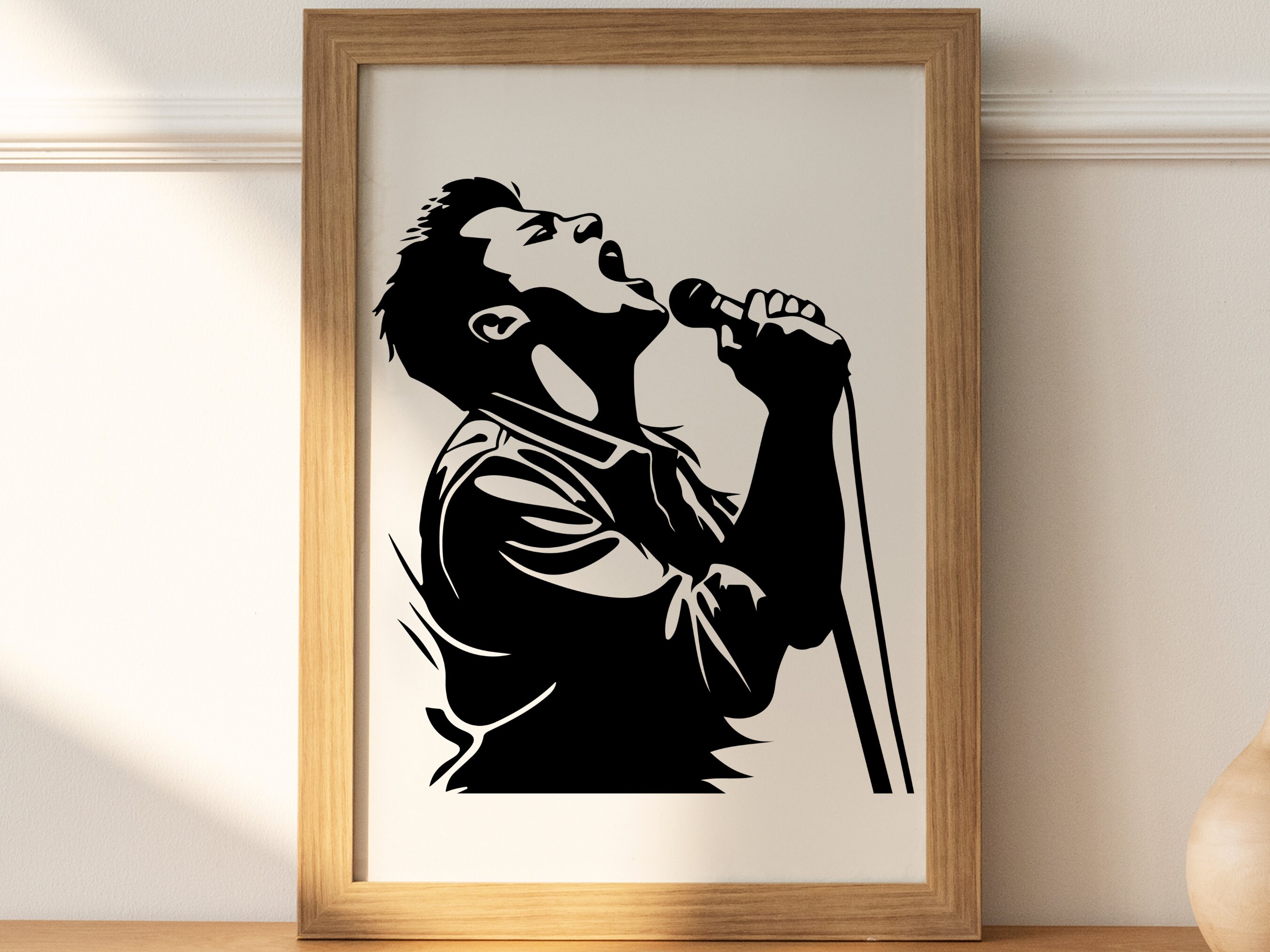 SVG Man Singing Silhouette Singing Clipart Silhouette of a Man Singing ...