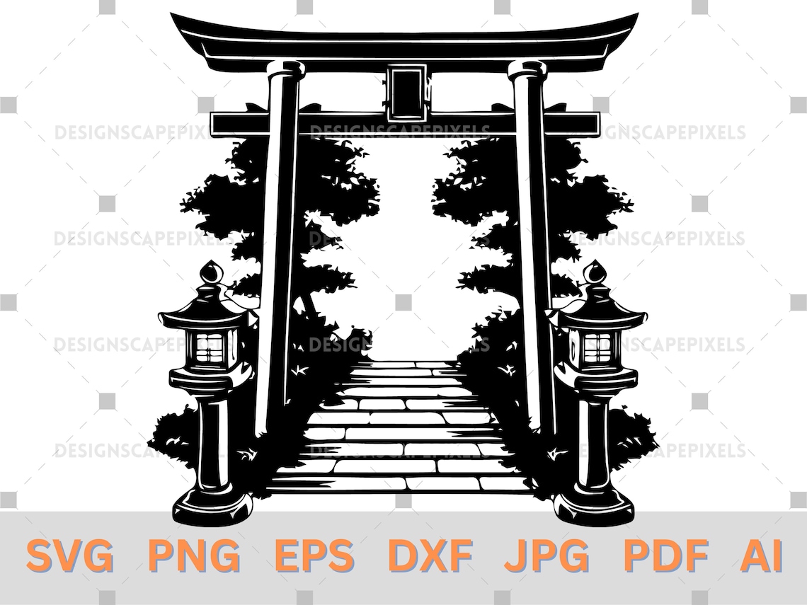SVG Japanese Torii Gate Vector Bundle PNG, EPS, Dxf, Ai, Pdf ...