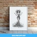 Ethereal Dryad SVG: Forest Spirit, Nymph Tattoo Design (digital ...