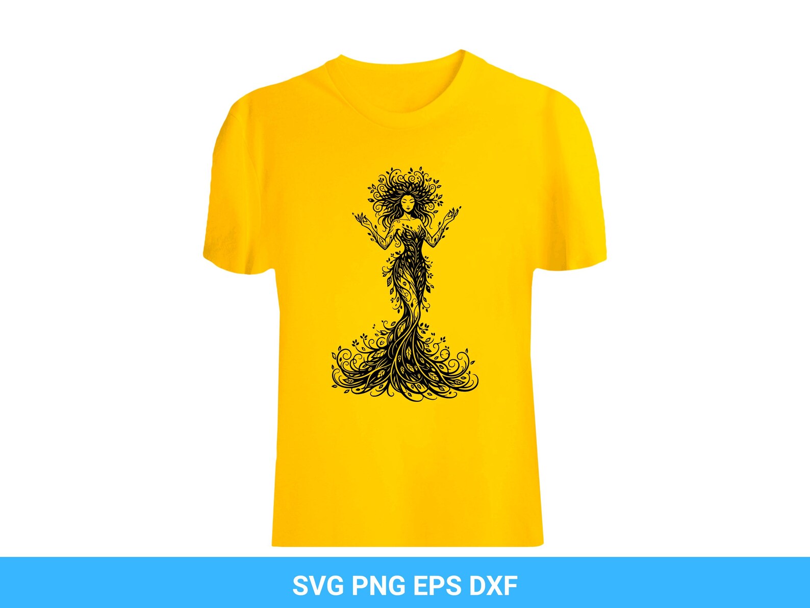 Ethereal Dryad SVG: Forest Spirit, Nymph Tattoo Design (digital ...
