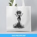 Ethereal Dryad SVG: Forest Spirit, Nymph Tattoo Design (digital ...
