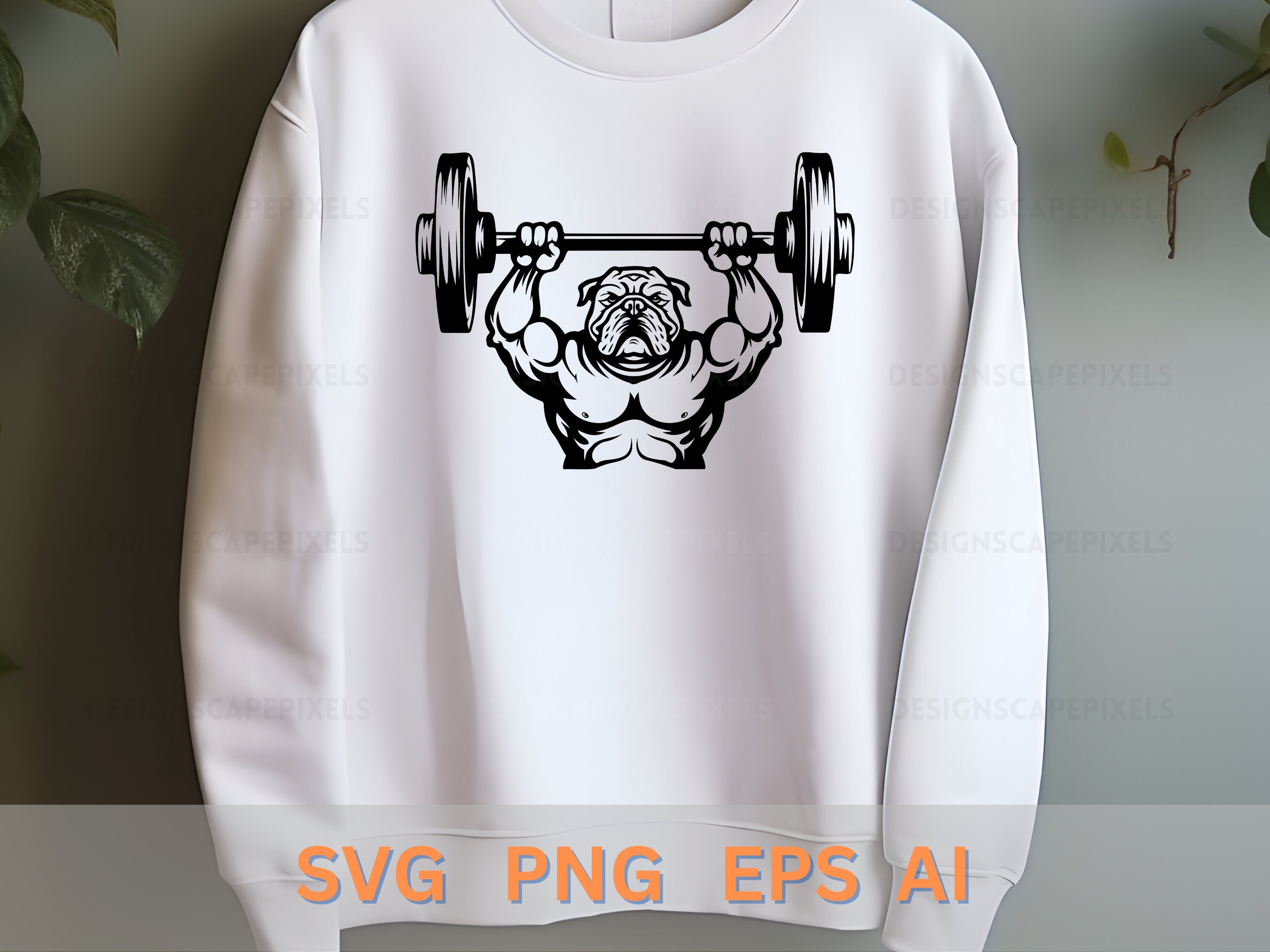 Bulldog SVG Bulldog Body Builder Svg Bulldog Weights PNG Bulldog Vector ...