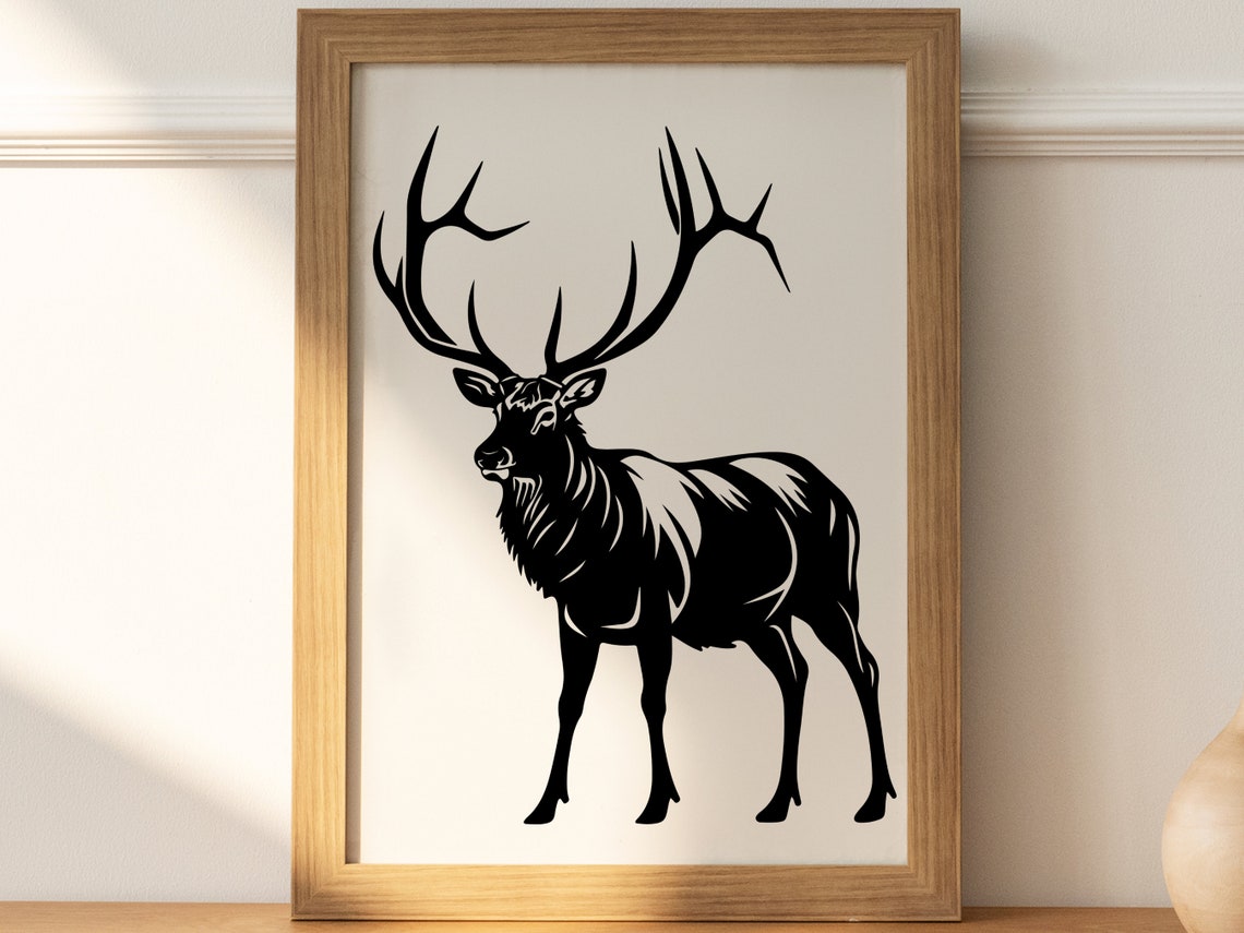 SVG Elk Silhouette Elk Vector File Elk Head Vector Elk Head Png Elk ...