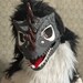 Furred Dino Mask With Horns full Headpiece - Etsy