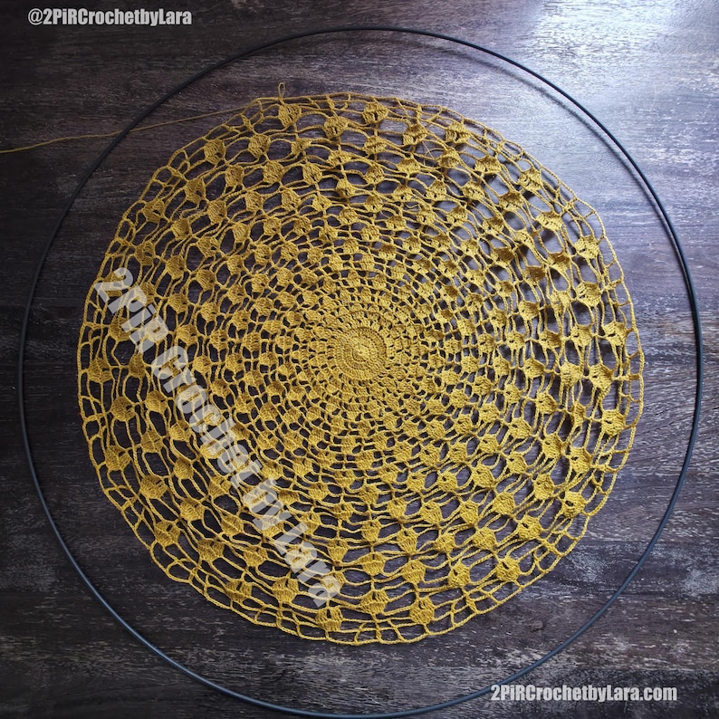 Mandala Crochet Pattern PDF Diagram + Videos, Peacock Tail Mandala ...