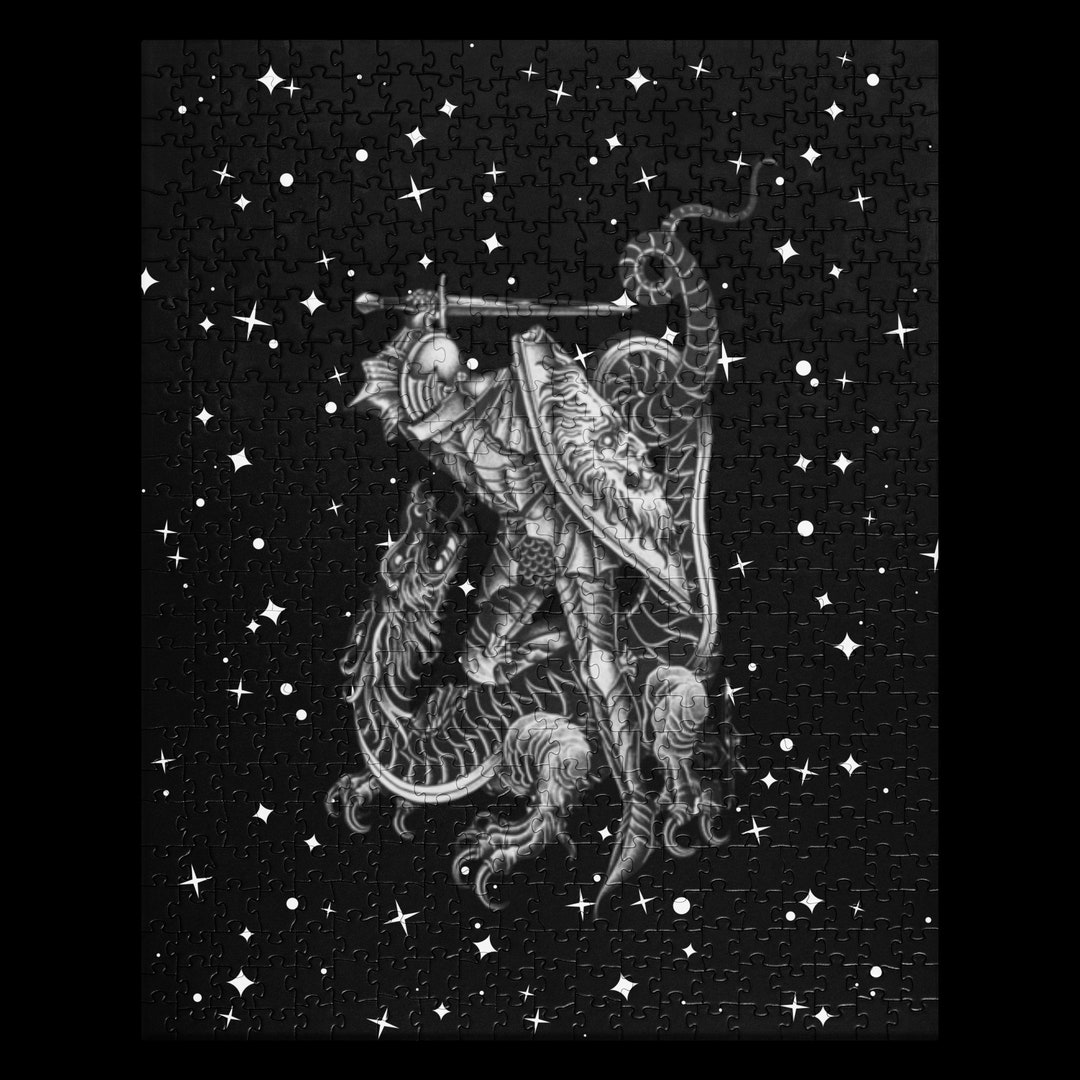 Knight Slaying Dragon Puzzle Medieval Puzzle Unique Gift Military 252 ...