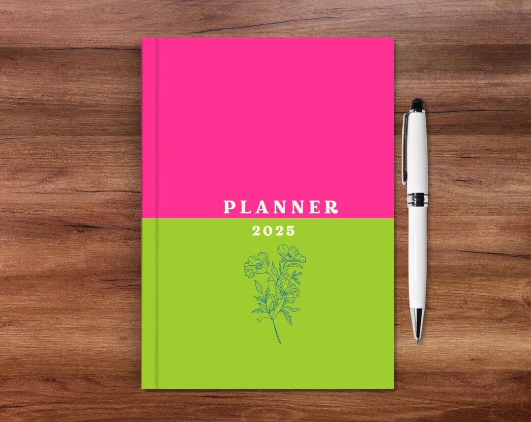 2025 Monthly Planner: Color Block Hardcover, Habit Tracker (8.5x11") - Etsy