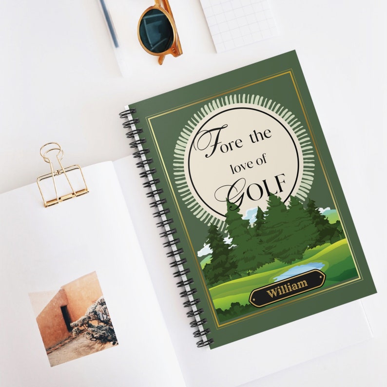 Fore the Love of Golf Notebook, Golf Notebook, Golf Gifts, Personalized ...