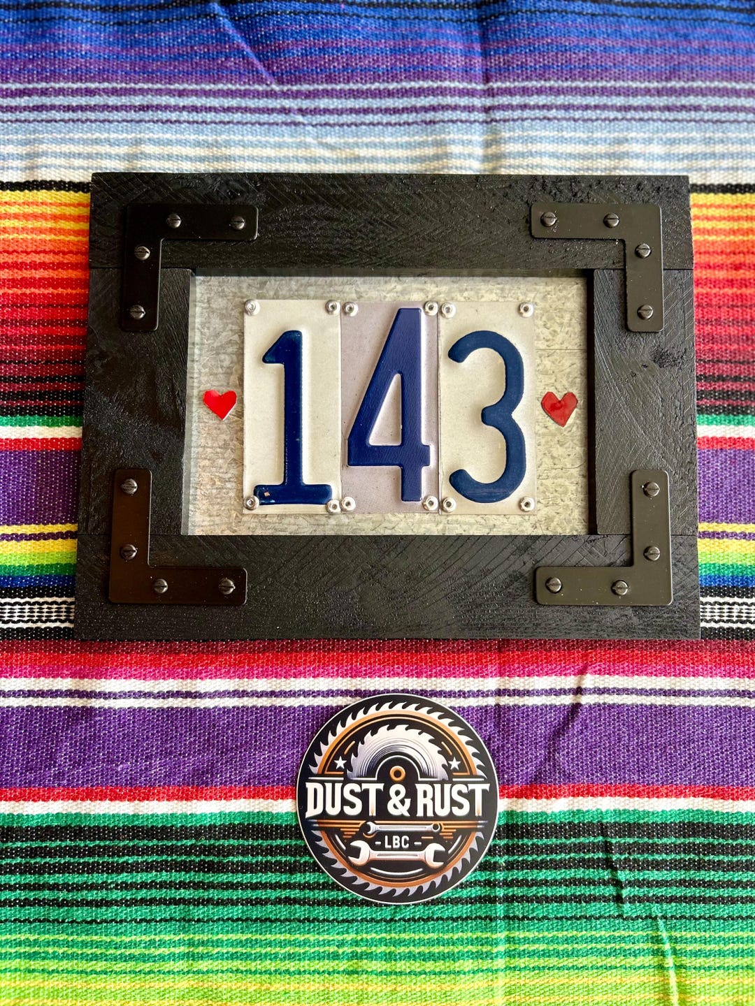 Custom Wooden Frame With Original License Plate Numbers - Etsy