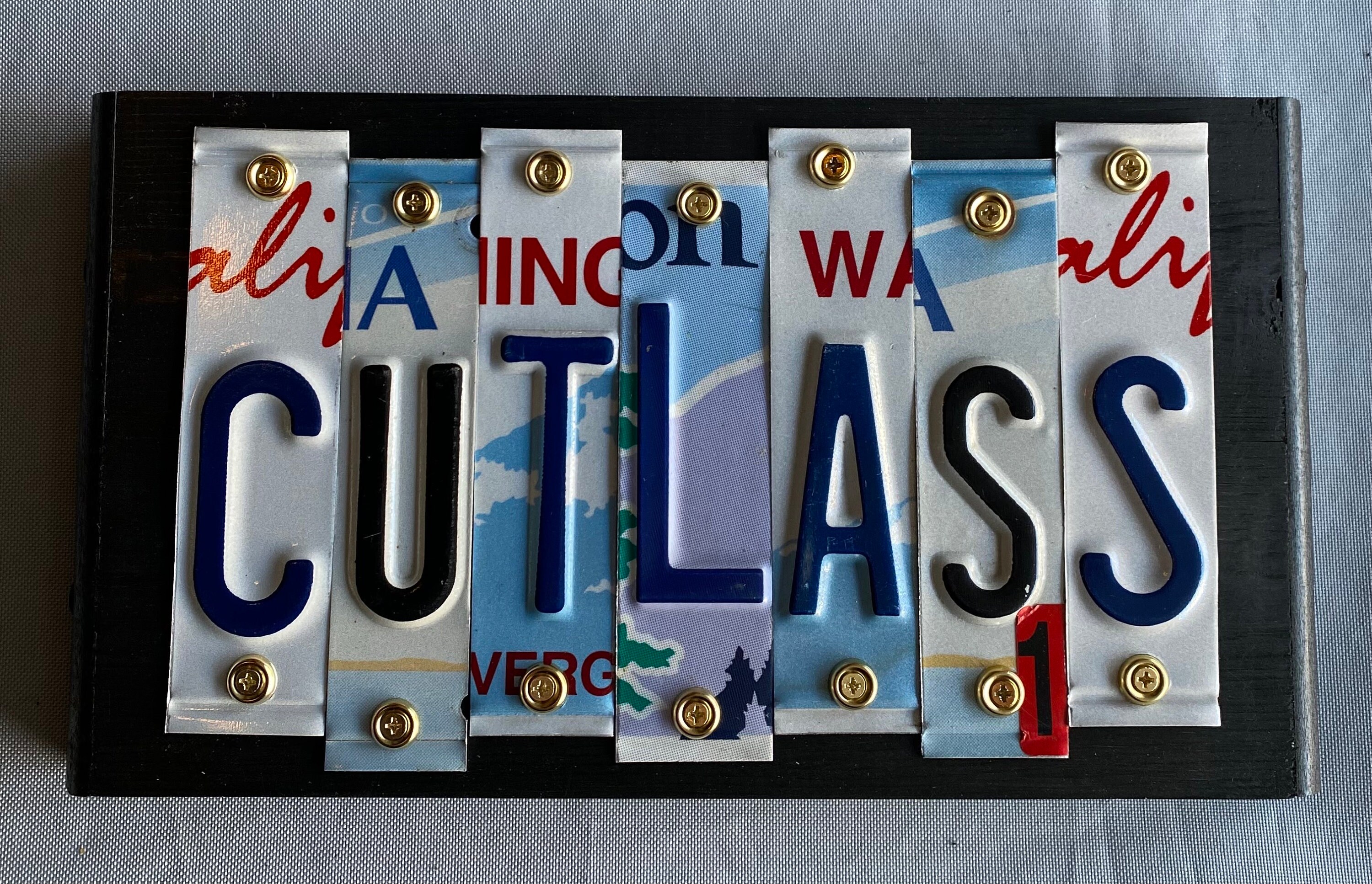 CUTLASS License Plate Sign - Etsy