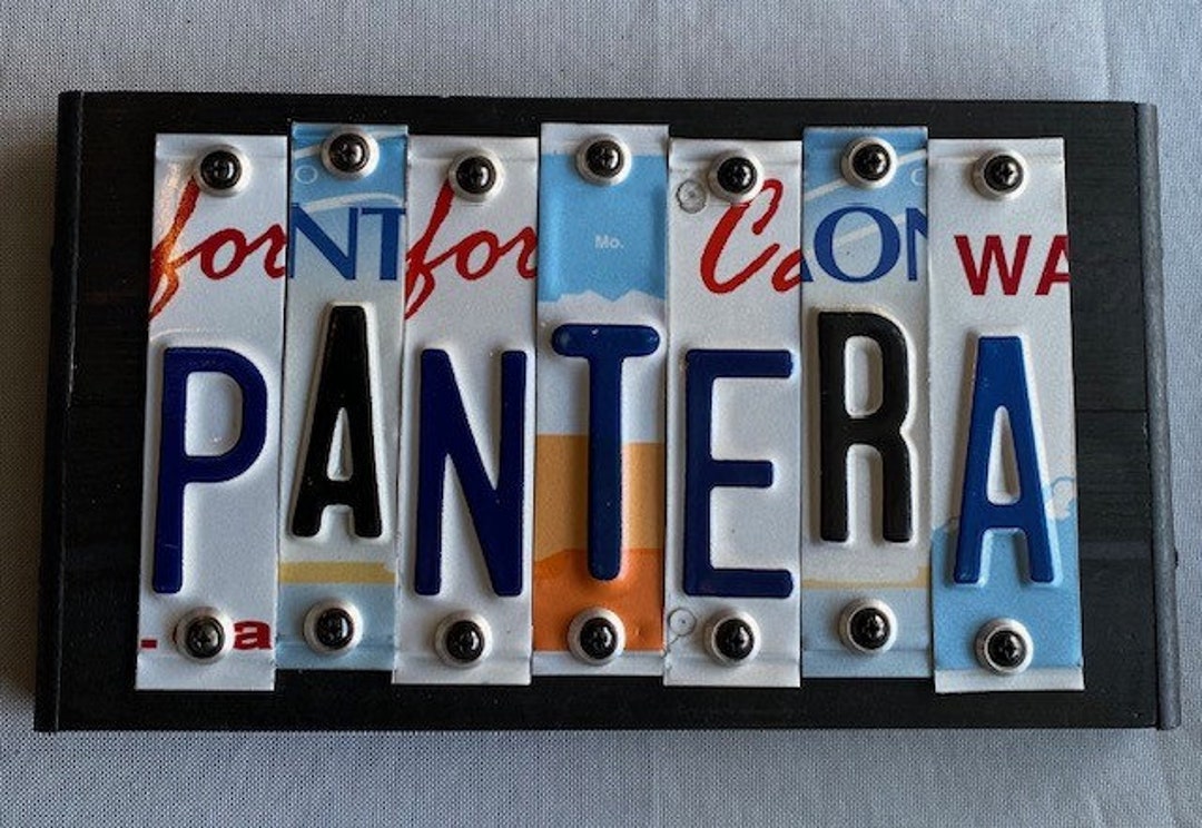 PANTERA License Plate Sign - Etsy