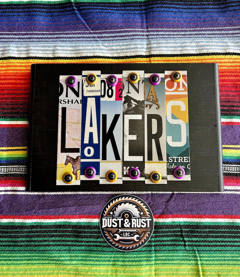 LAKERS License Plate Sign - Etsy