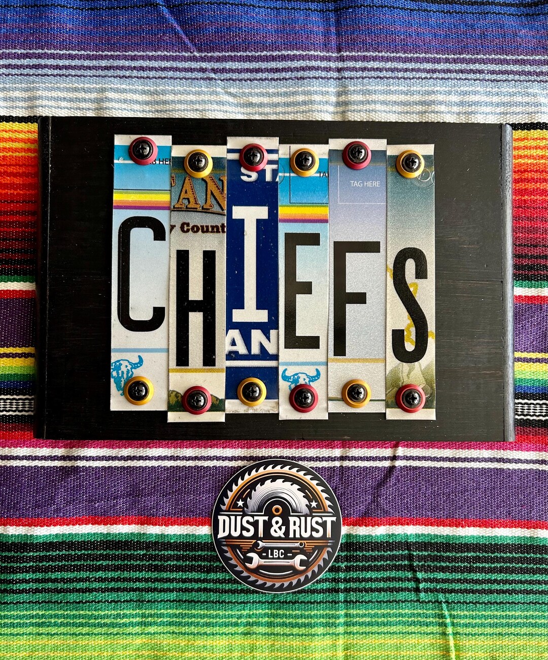 KC CHIEFS License Plate Sign - Etsy