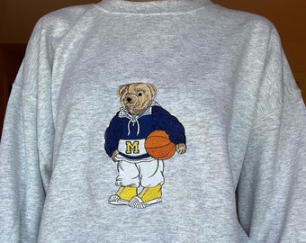 Vintage University Michigan Sweatshirt University Michigan Crewneck ...