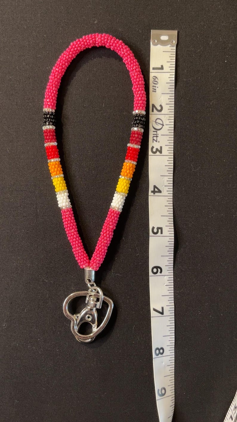 Native American Beaded Key Ring Wristlet With Lobster Clasp. - Etsy