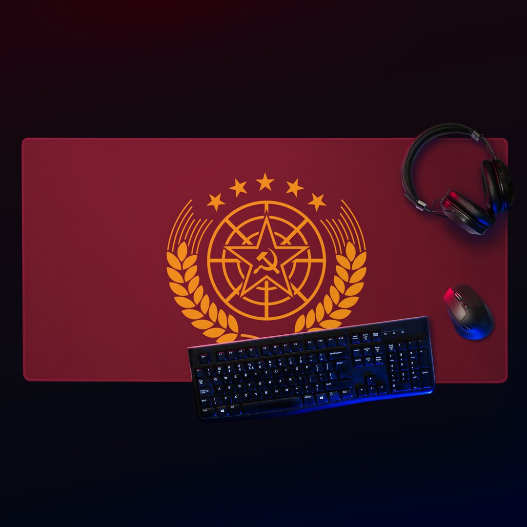 Communist UN Socialist Flag Map Mouse Pad, Different Sizes, Gaming ...