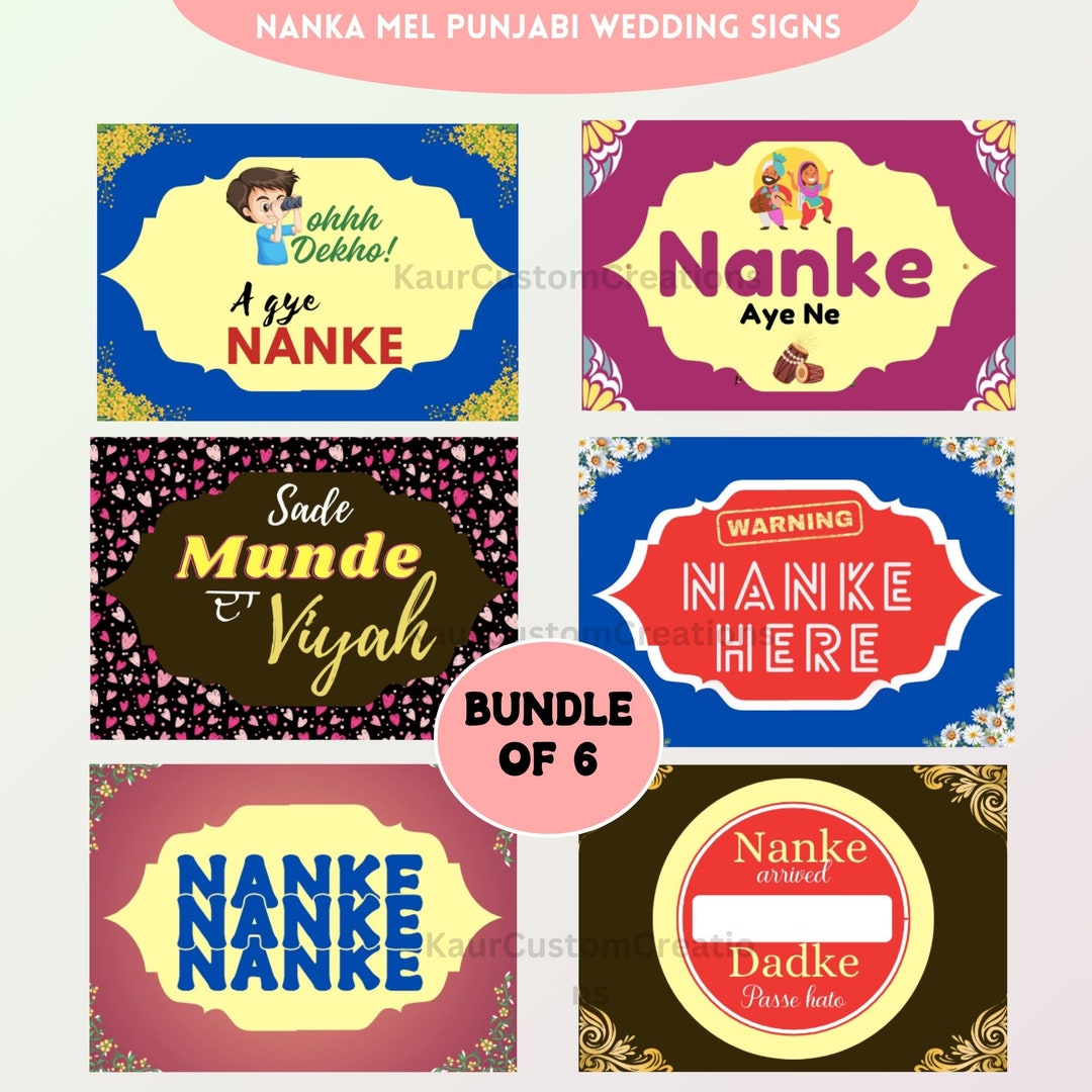 Vibrant Nanka Mel Punjabi Sikh Wedding Sign,red Floral Jago,sangeet ...