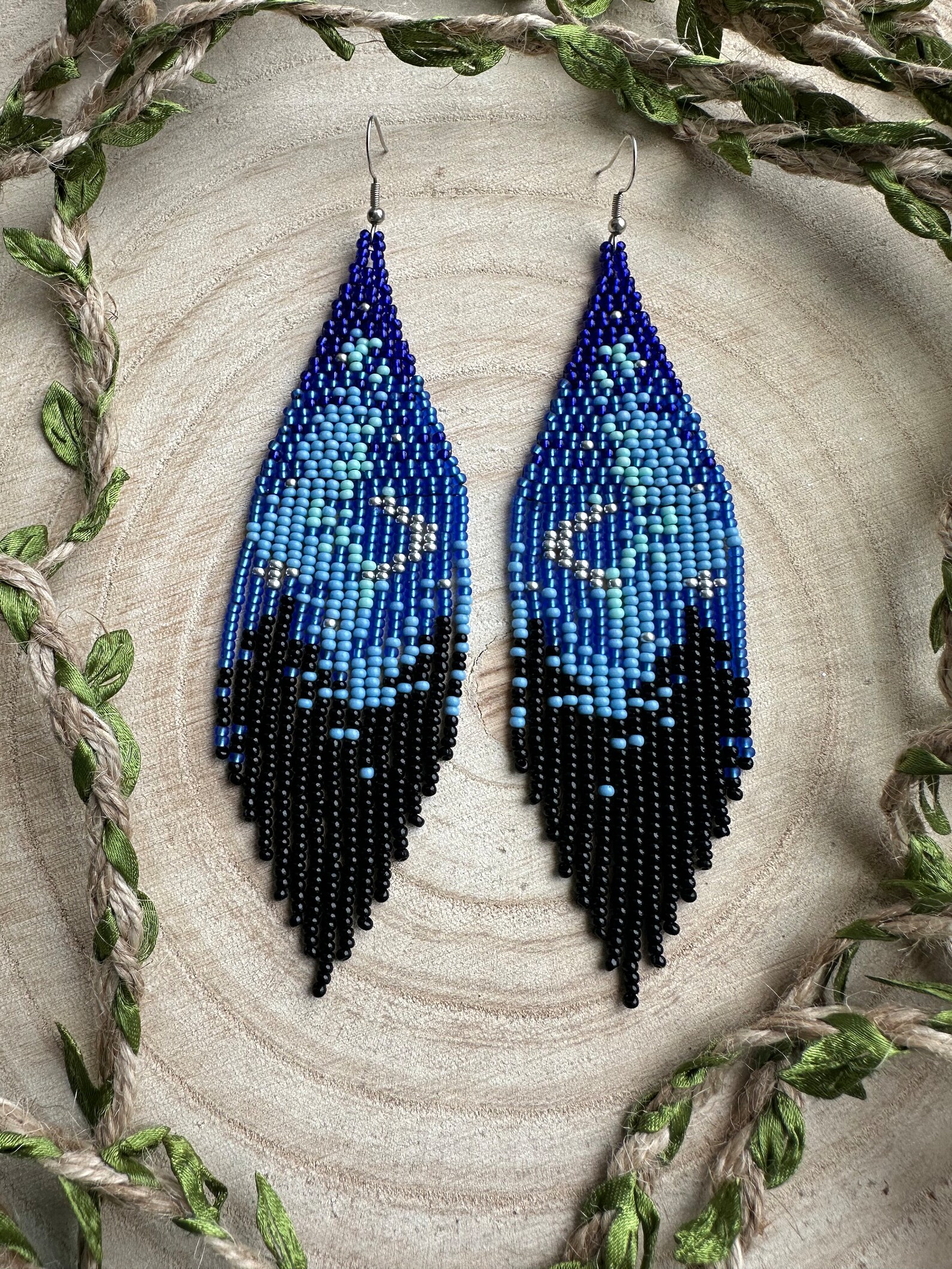Bead Earrings Forest Fringe Dangle Earrings Forest Earrings Nature ...