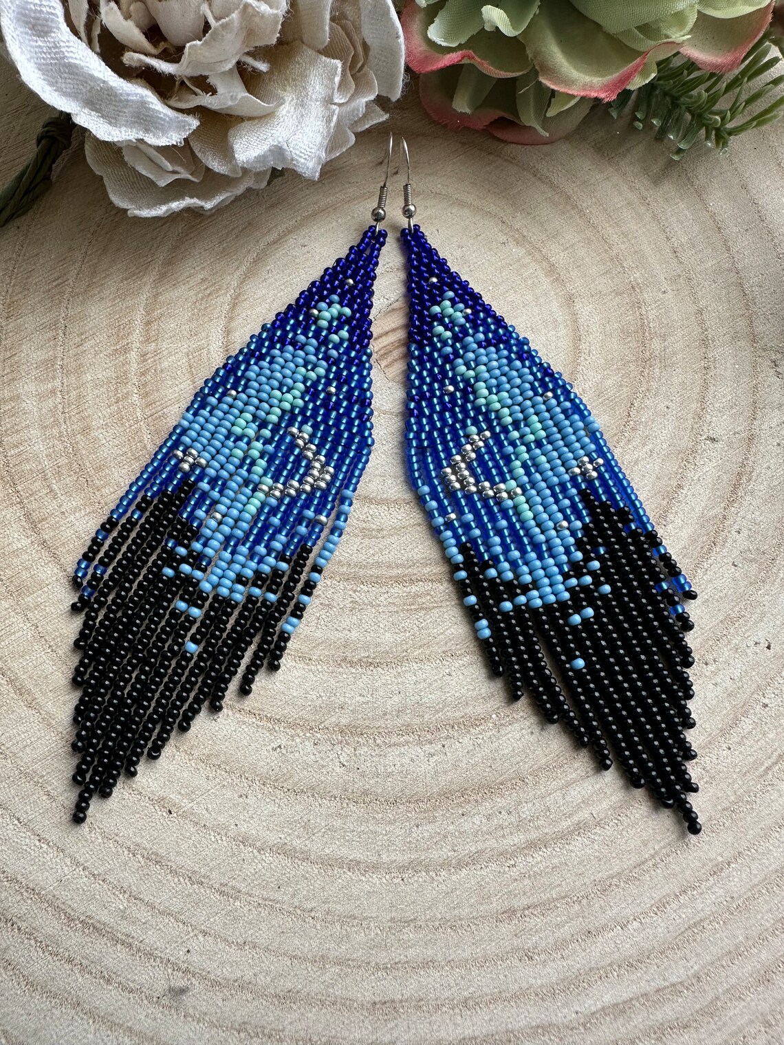 Bead Earrings Forest Fringe Dangle Earrings Forest Earrings Nature ...