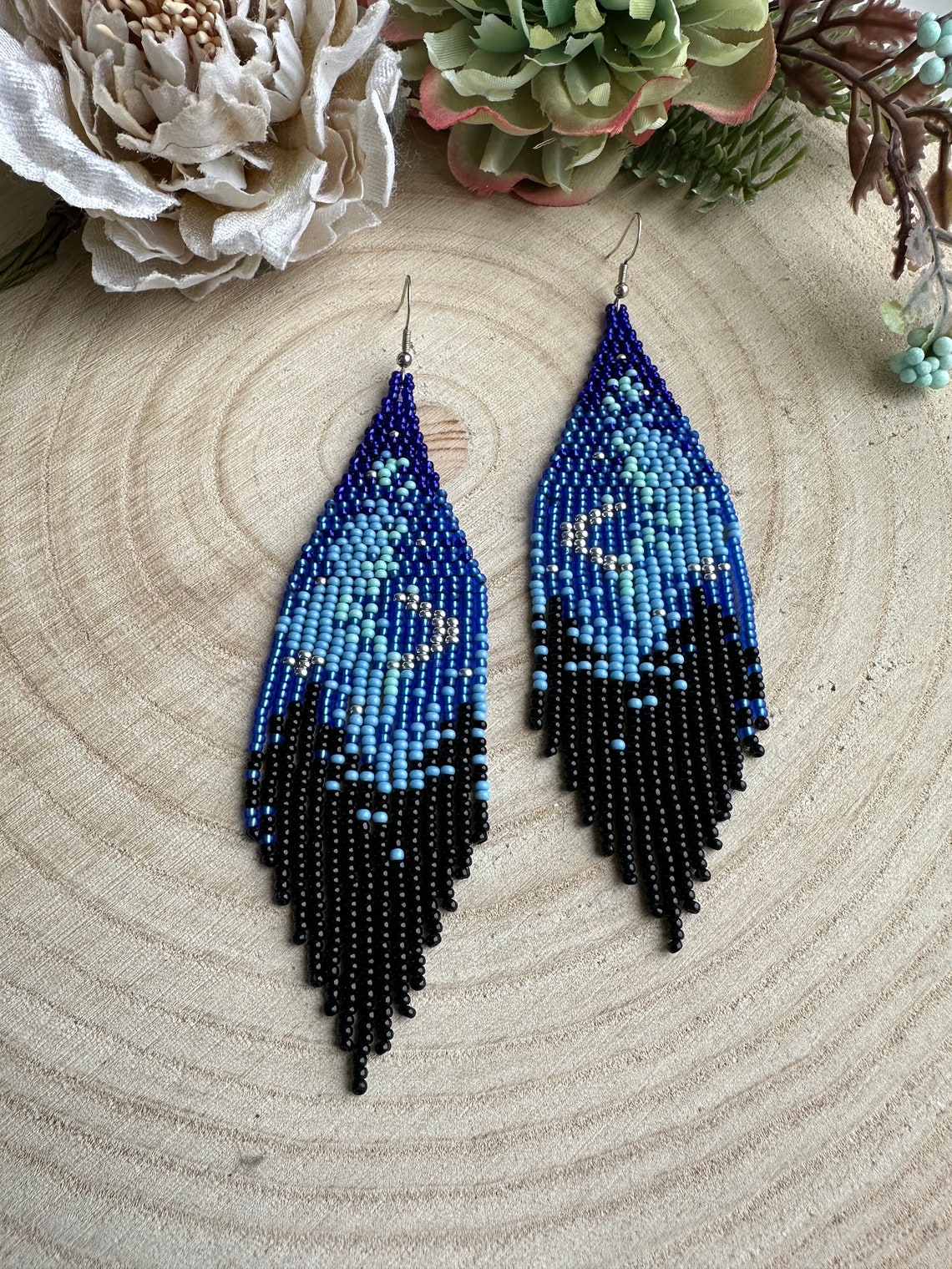 Bead Earrings Forest Fringe Dangle Earrings Forest Earrings Nature ...