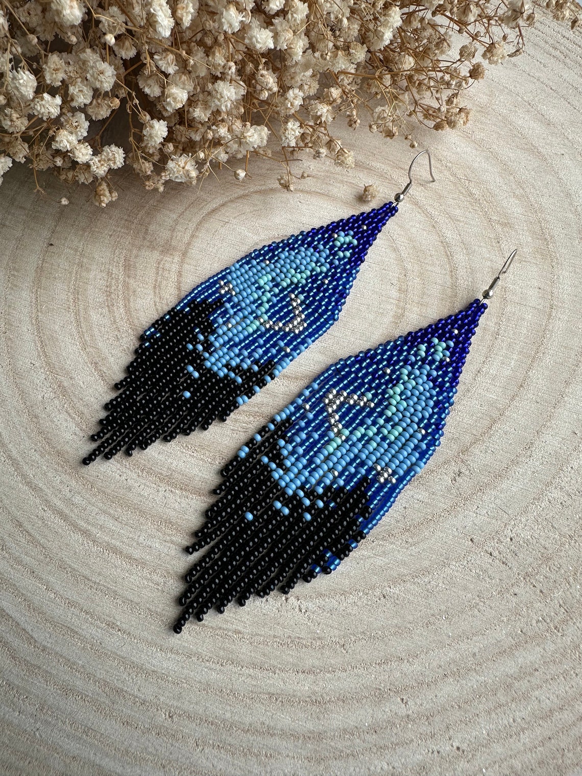 Bead Earrings Forest Fringe Dangle Earrings Forest Earrings Nature ...