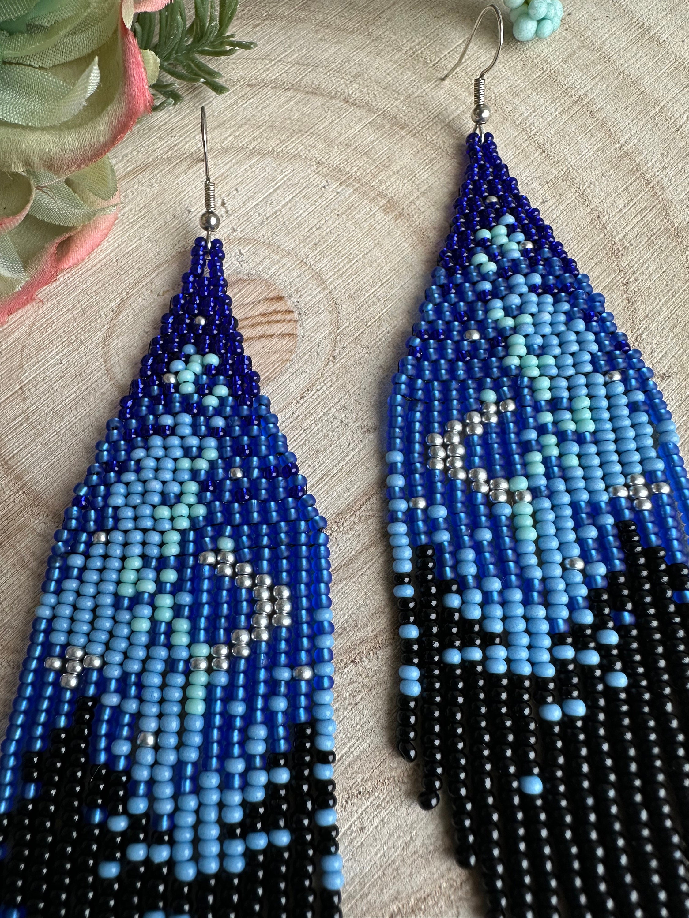 Bead Earrings Forest Fringe Dangle Earrings Forest Earrings Nature ...